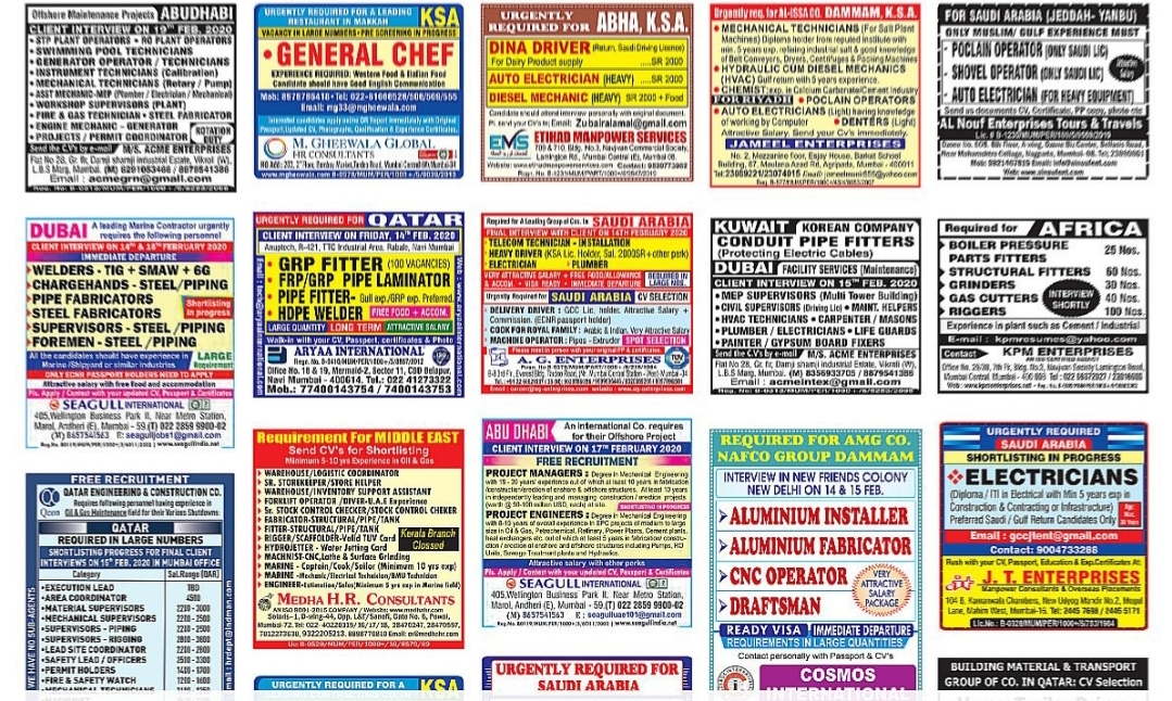 Gulf Jobs: Latest Vacancies In UAE, Saudi, Qatar, Oman, Kuwait For Indian